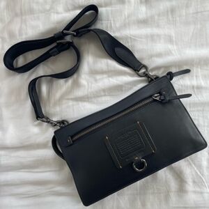 Coach | Bags | Coach Black Leather Crossbody | Poshmark